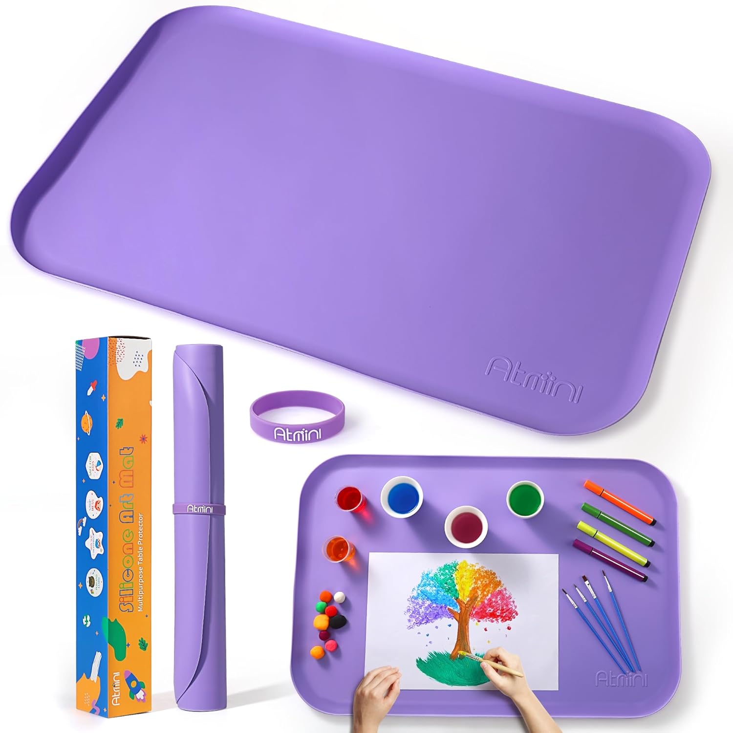 Amazon.com : Silicone Art Mats for Kids, 24"x16" Silicone Craft Mat ...