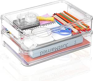 Amazon.com: HOFURME 2 Pcs Plastic Portable Project Case With Snap-Tight ...