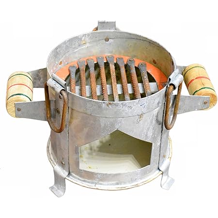 Buy PTR Iron Sigdi with Iron Sandasi / Pincers Indian Traditional Sigdi ...