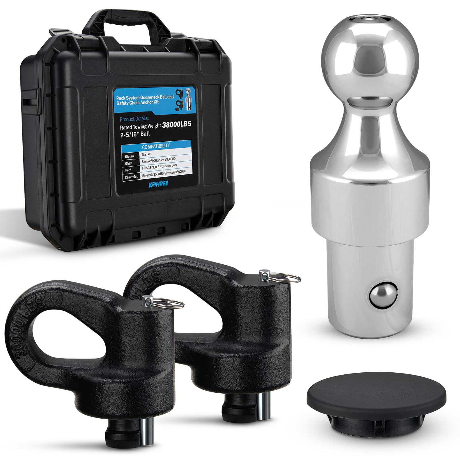 Snapklik.com : 60692 Puck System Gooseneck Ball Hitch Kit, 2-5/16 Inch ...