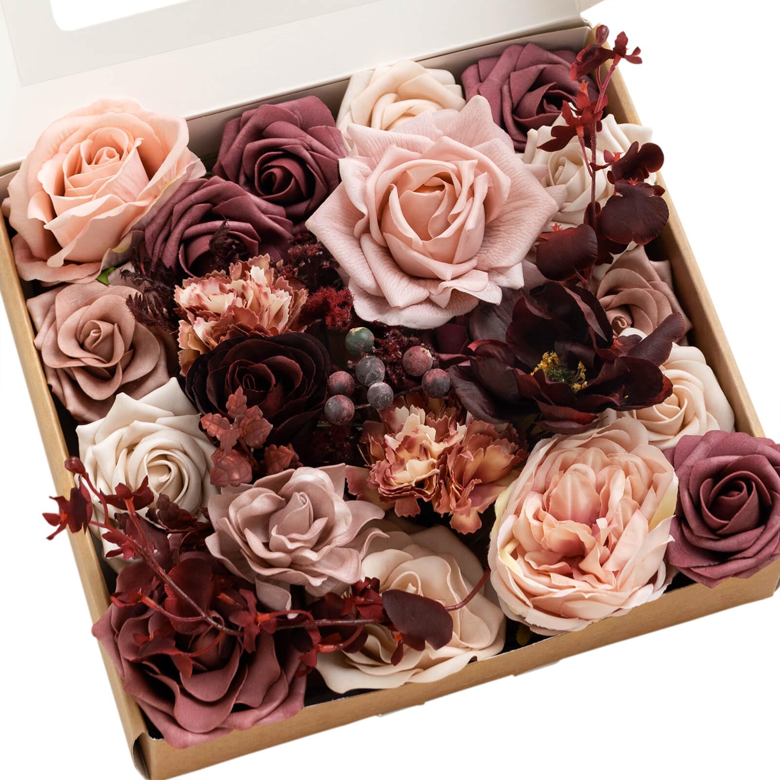 Amazon.com: Ling's Moment Artificial Flowers Combo Box Set, Dusty Rose ...
