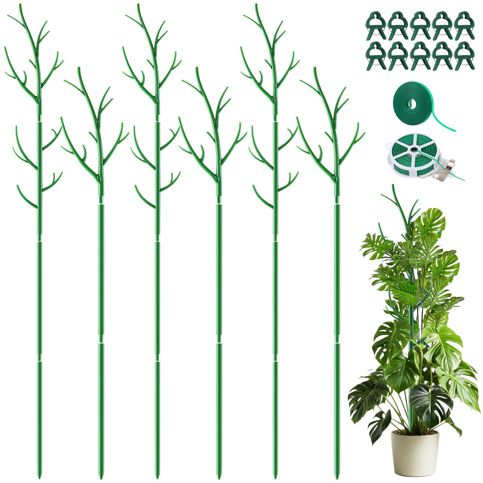 Snapklik.com : Fabulas 6 Pack Plant Support Stakes For Indoor Plants ...