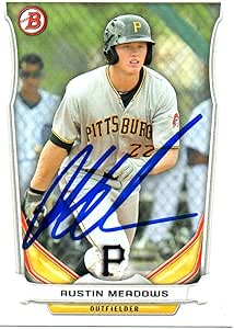 Amazon.com: Austin Meadows Pittsburgh Pirates 2014 Bowman Signed Card ...
