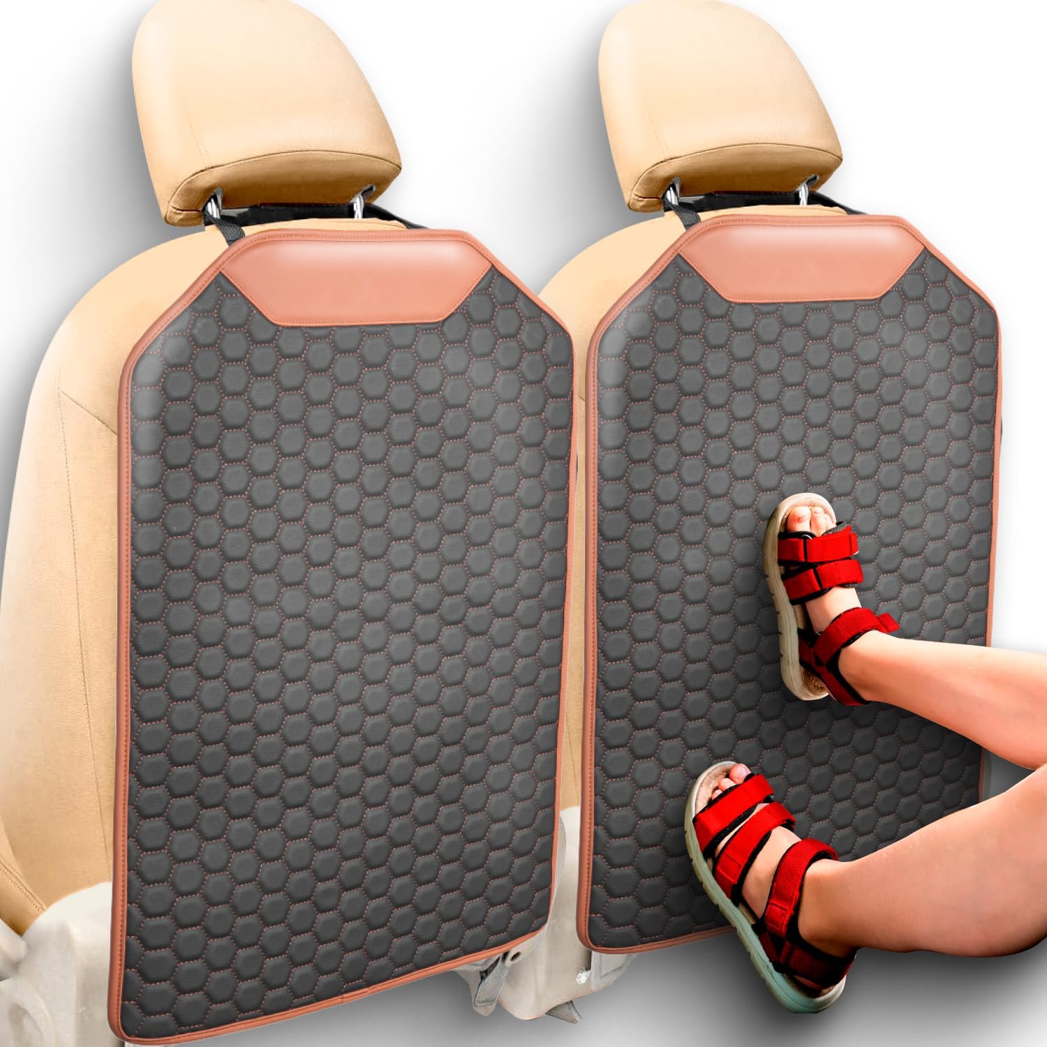 Amazon.com: GRBVFDS 2 Pack X-Large Waterproof Kick Mats Backseat ...