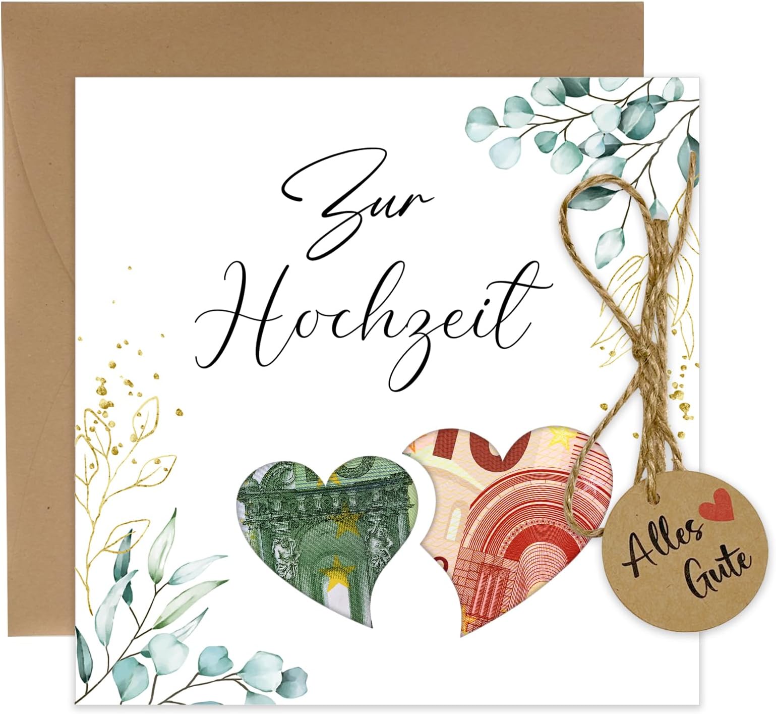 JOYEASE Hochzeitskarte Geldgeschenk Hochzeitsgeschenke für Brautpaar ...