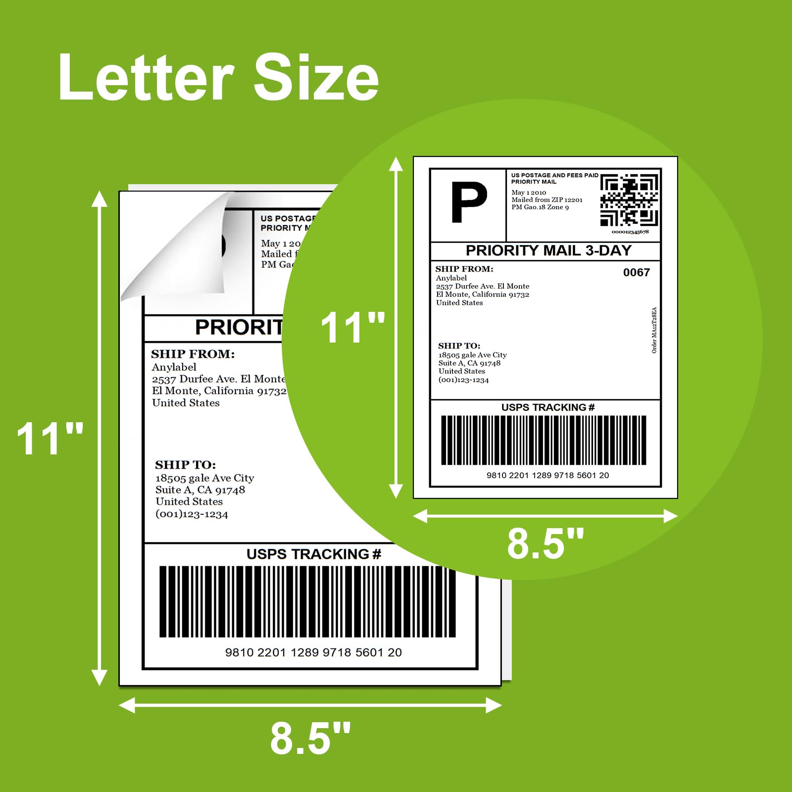 Snapklik.com : Anylabel 8.5 X 11 Full Sheet Shipping Labels For Laser ...