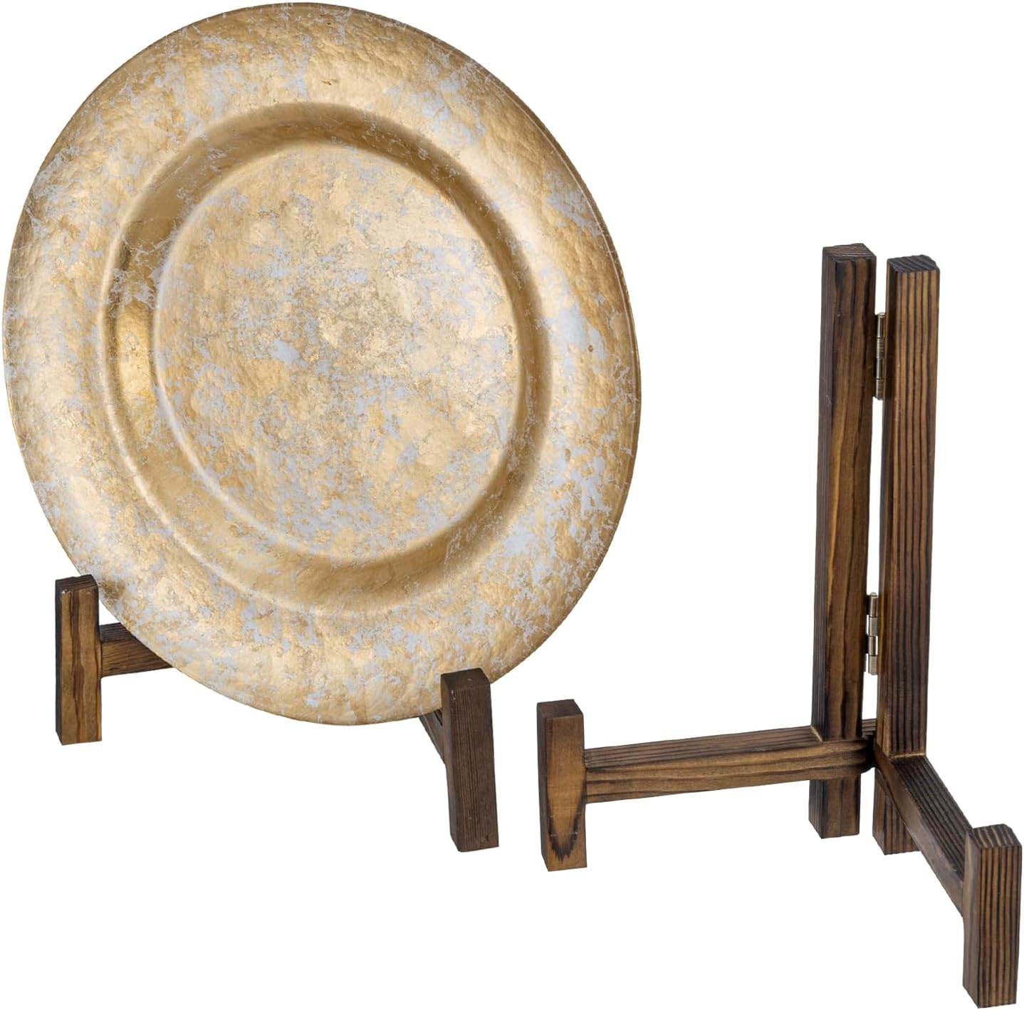 Amazon.com: MyGift 11 Inch Plate Display Stands, Rustic Burnt Solid ...