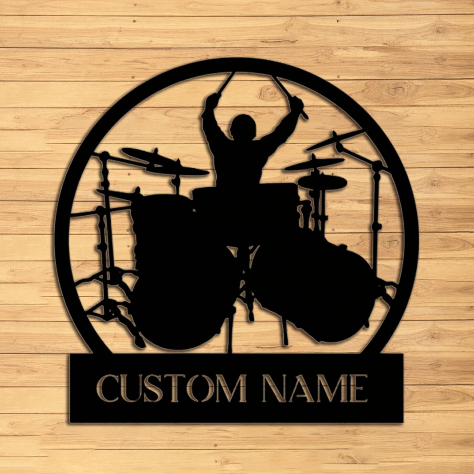 Amazon.com: Ye Qin Hui Custom Drummer Metal Wall Sign - Personalized ...