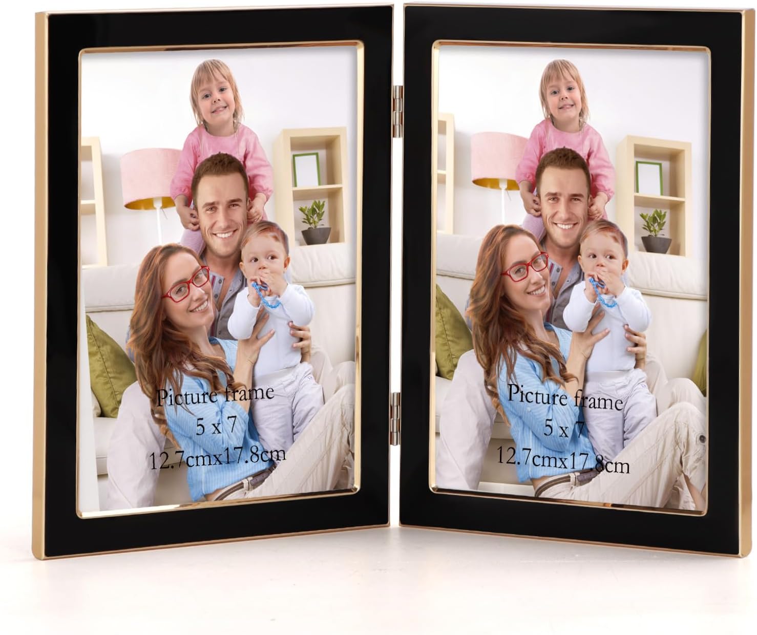 Amazon.com - Giftgarden 5x7 Double Picture Frame Black with Tempered ...