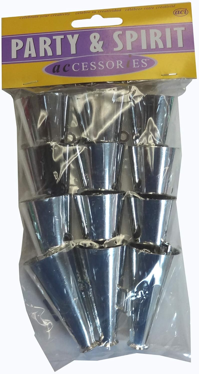 Amazon.com: Metallic Megaphones 2.5" (Many Colors) (Metallic Silver ...