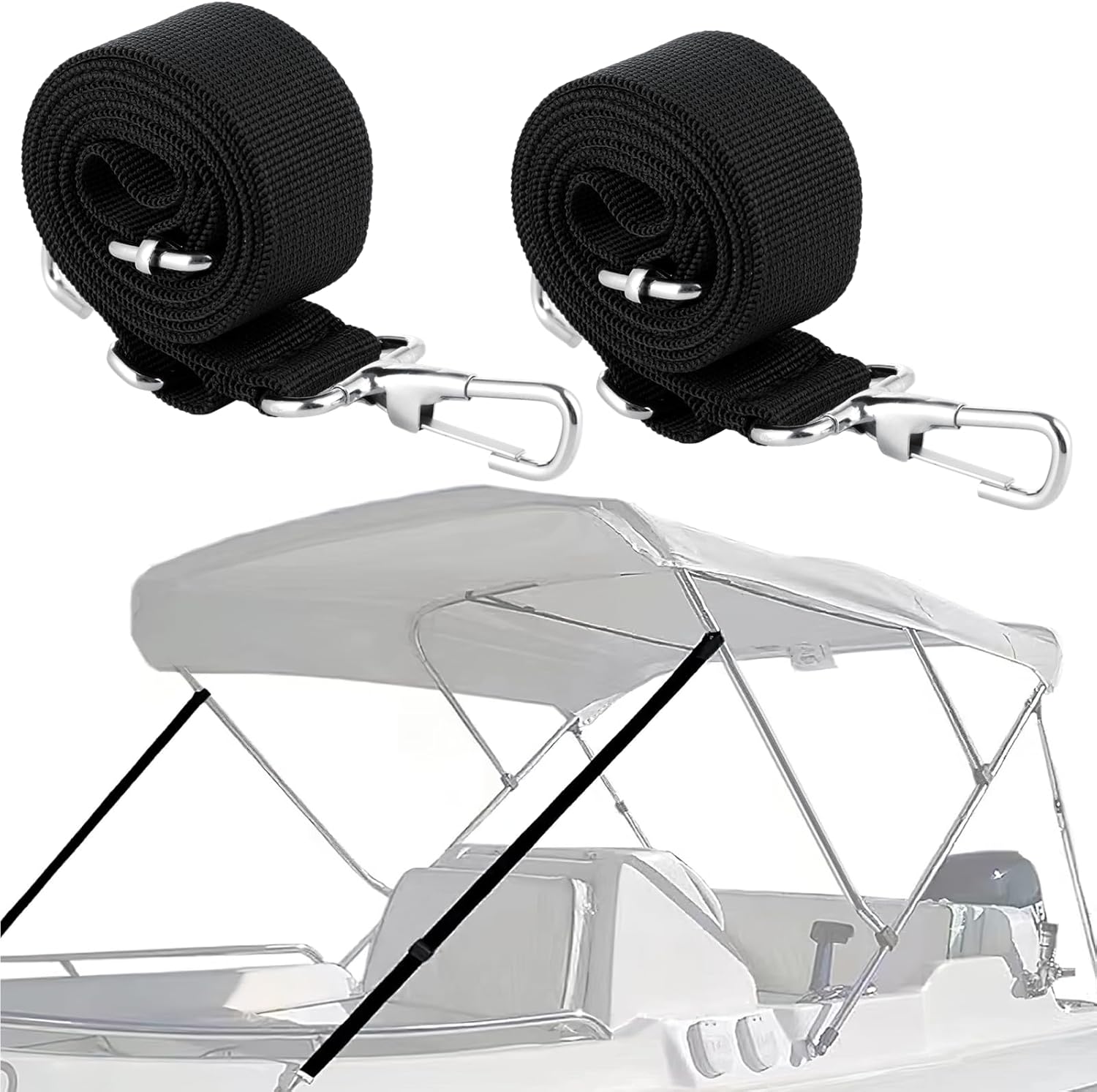 2 PCS Bimini Top Straps, Adjustable Heavy Duty Bimini Top Straps with ...