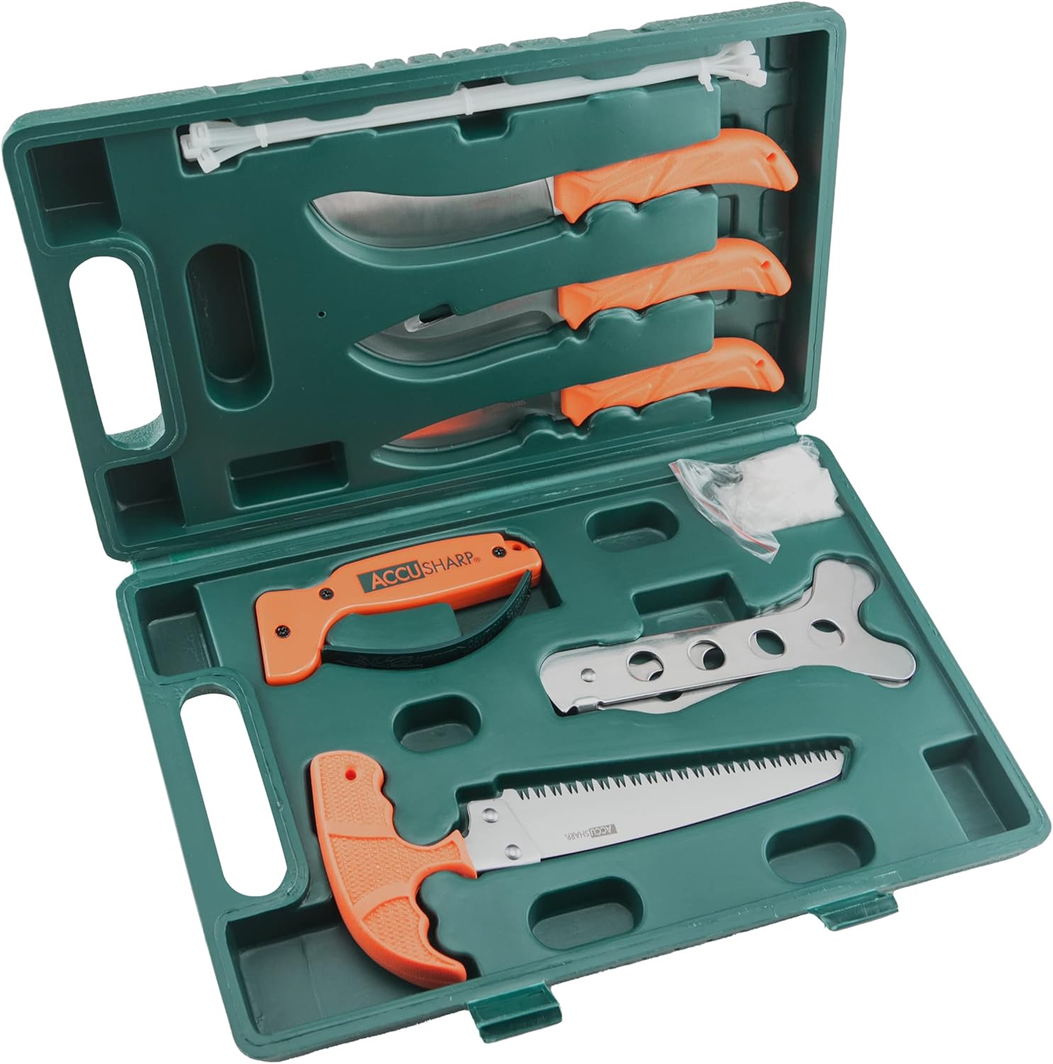 AccuSharp Hunting Kit, 9 Piece Processing Kit with 3 Hunting Knives ...