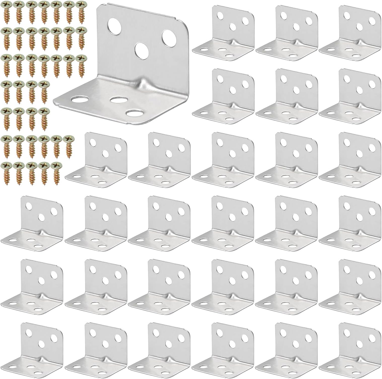 20PCS Staffe angolari per impieghi gravosi Staffe a forma di L ...