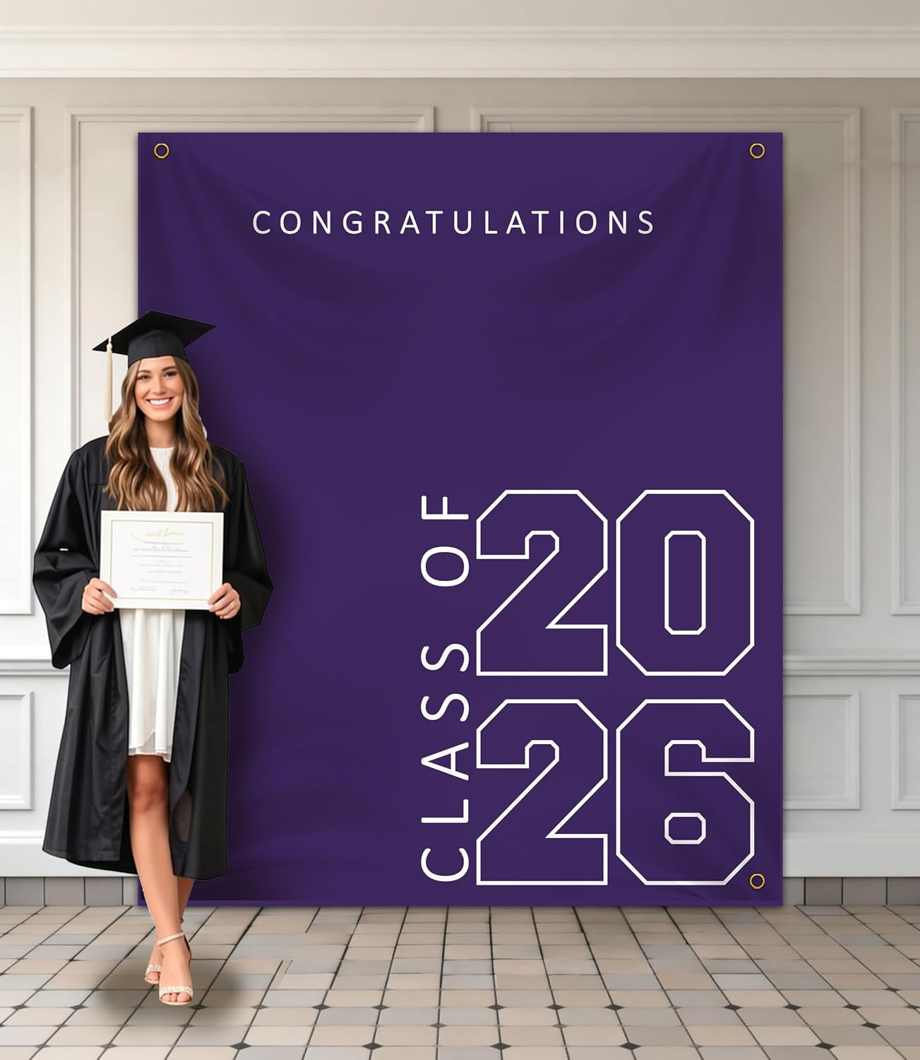 Amazon.com: Class of 2026 Graduation Banner 5X6feet - Large CONGRATS ...