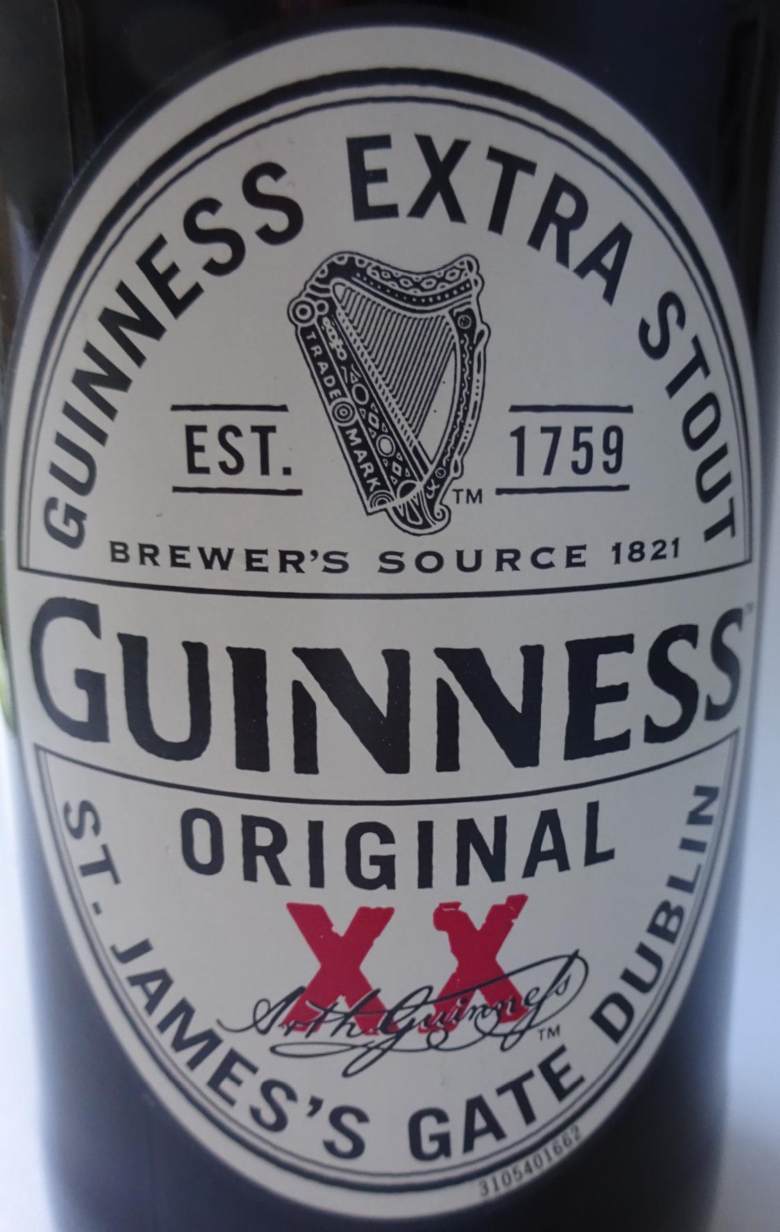 Guinness Original Extra Stout, 4.2% vol, 12 x 500ml Beer Bottles ...
