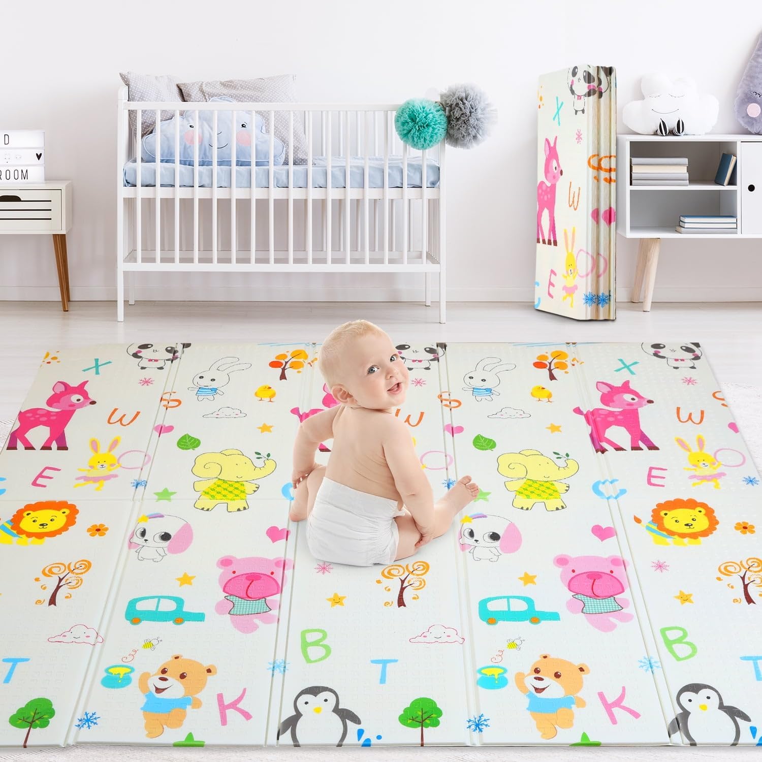 Buy KESI ORNAMENTS Foldable Baby Play Mat for Floor, Extra Large Play ...