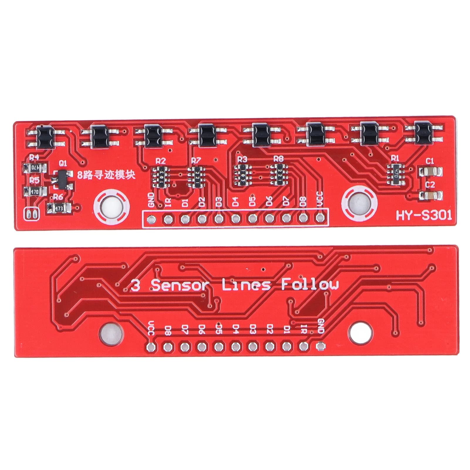 Buy 8Way IR Tracking Module, 8 Channel Tracking Module Electronic Components Infrared Detection ...