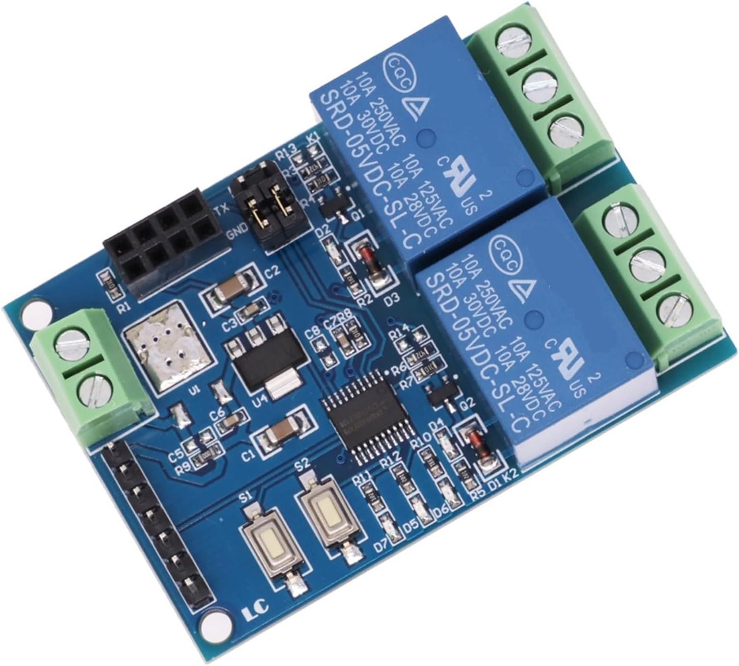 Amazon.com: VNYERRNI ESP8266 ESP-01 5V 1 Channel 2 Way WiFi Relay ...