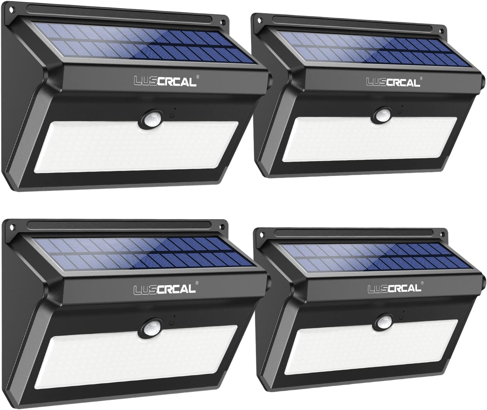 LUSCREAL Solar Outdoor Lights, 142 LED 2600 Lumens Motion Sensor ...