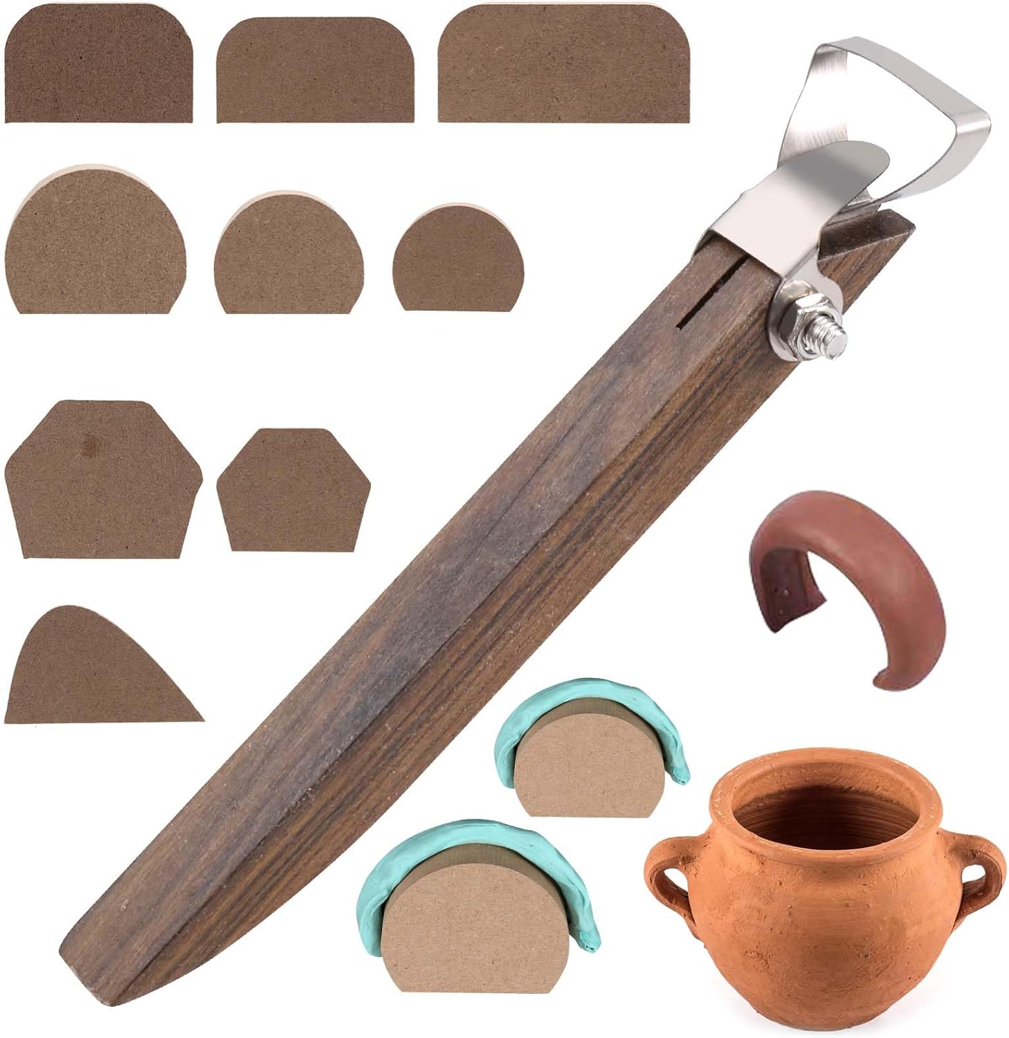 Pottery Handle Making Tool with 9 Pcs Mug Handle Molds Adjustable Clay ...