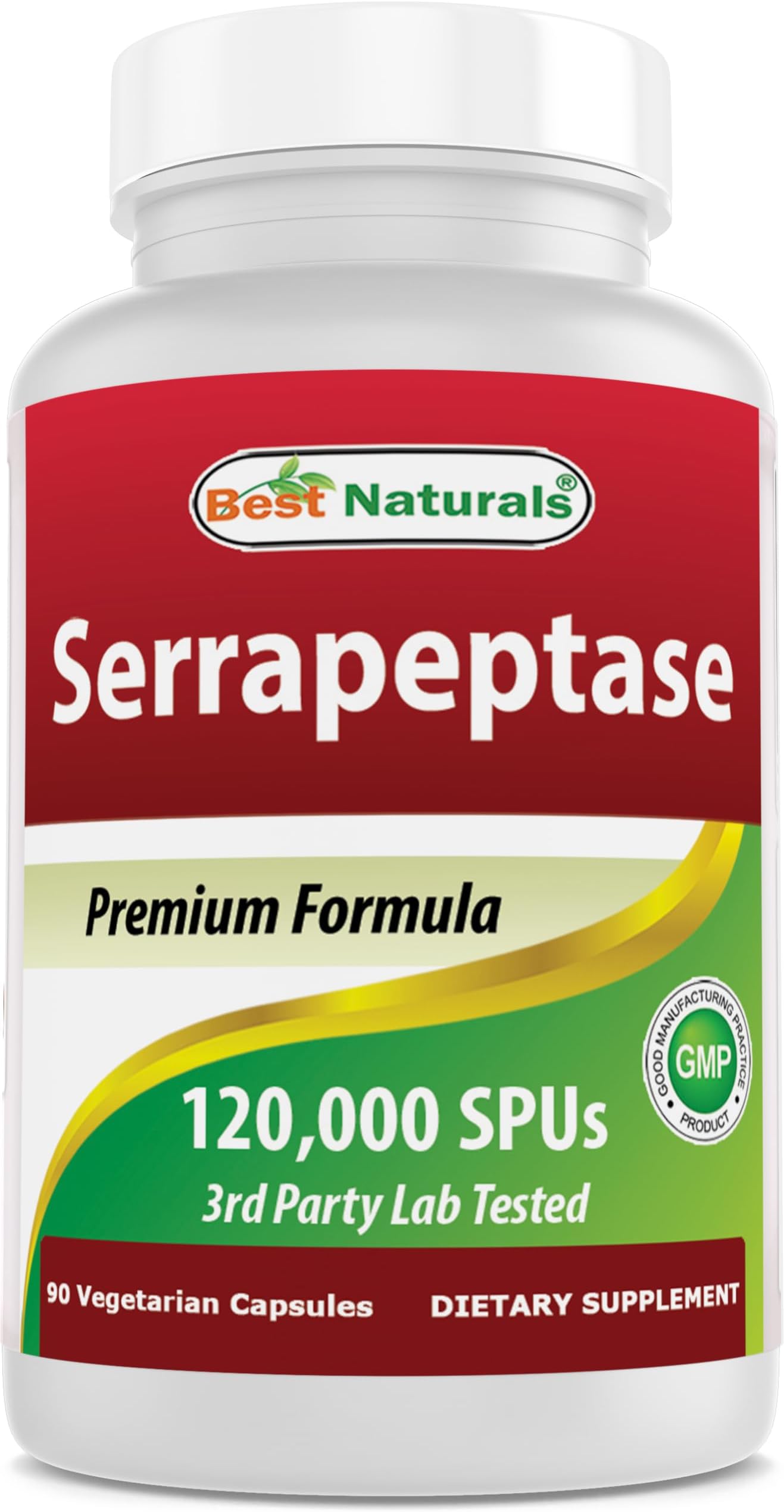 Amazon.com: Best Naturals Serrapeptase 120000 SPUs 90 Vegetarain ...