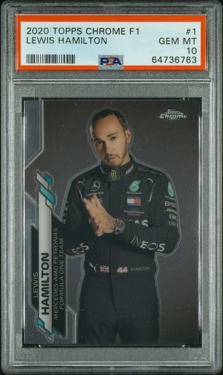 Amazon.com: 2020 Topps Chrome Lewis Hamilton #1 Rookie Card! PSA 10 ...