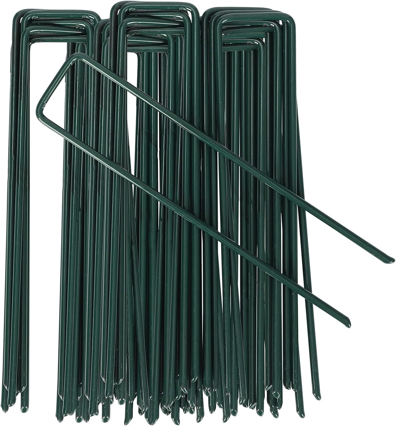 iropro Pack of 50 150mm / 6" U Shaped Heavy Duty Weed Membrane Pegs ...