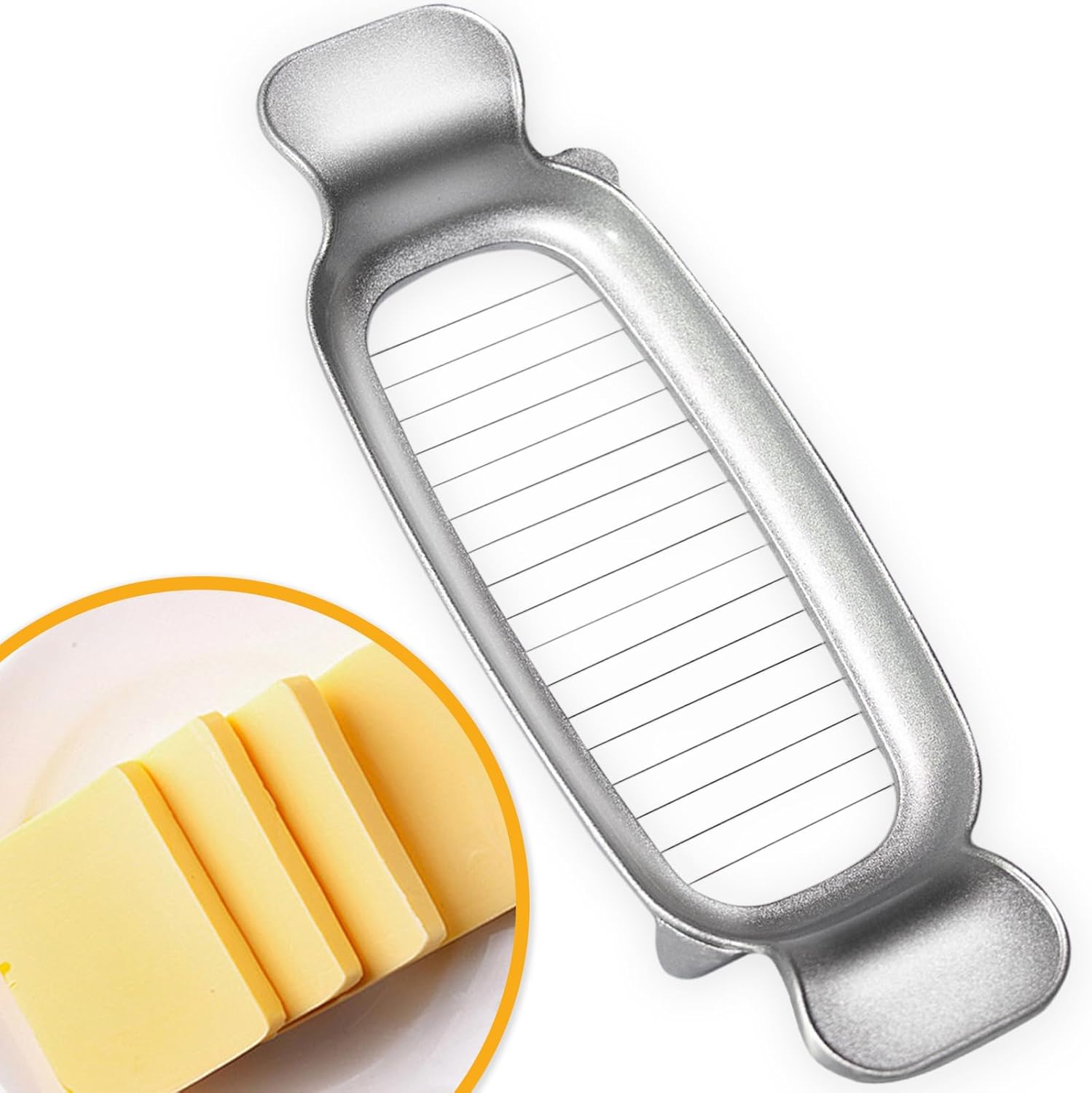 Amazon.com: Butter Slicer Cutter Cheese Slicer - 17 Pcs Sharp Stainless ...