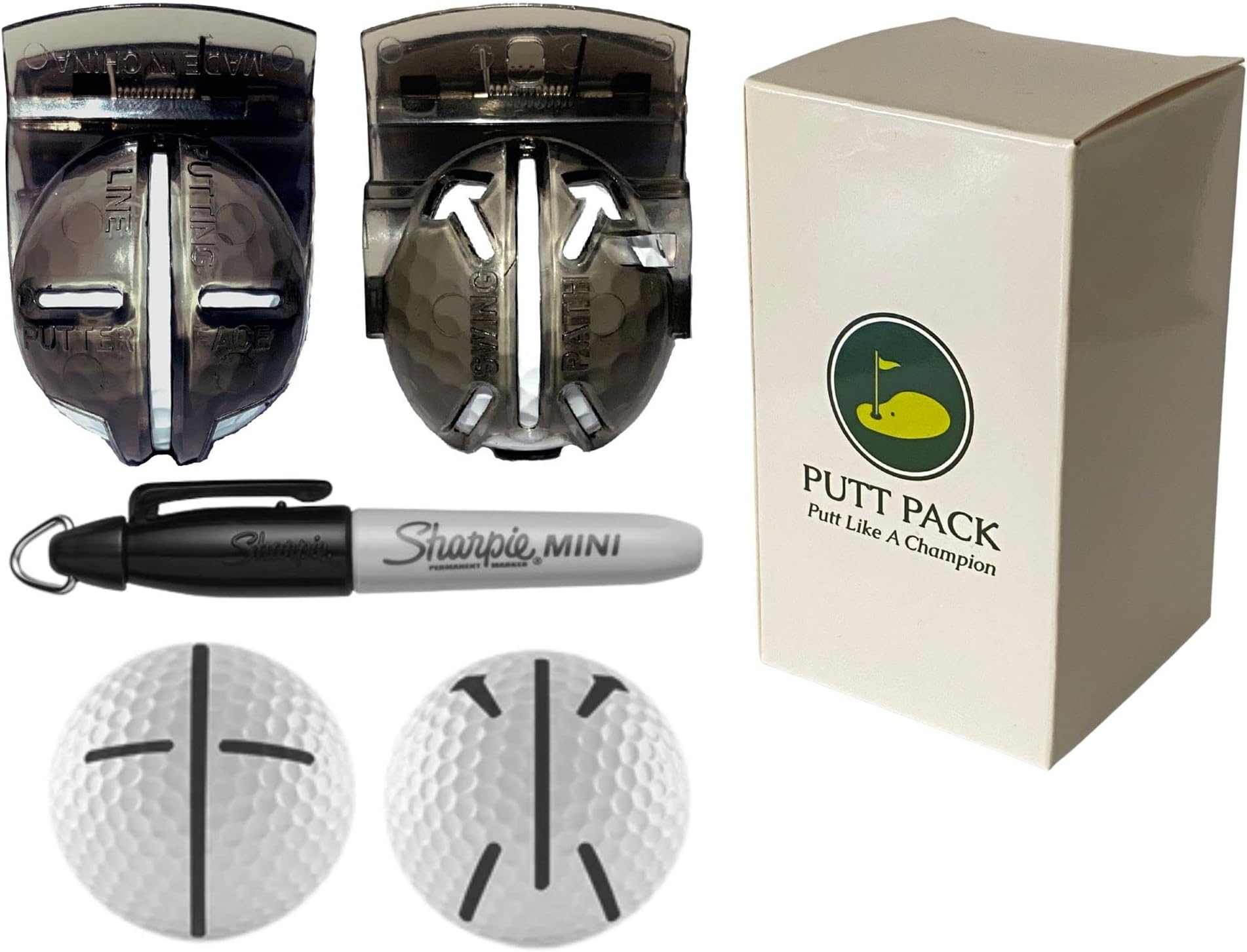 9 Pcs Golf Ball Line Drawing Marker,5 Golf Ball Marking Stencils and 4 ...