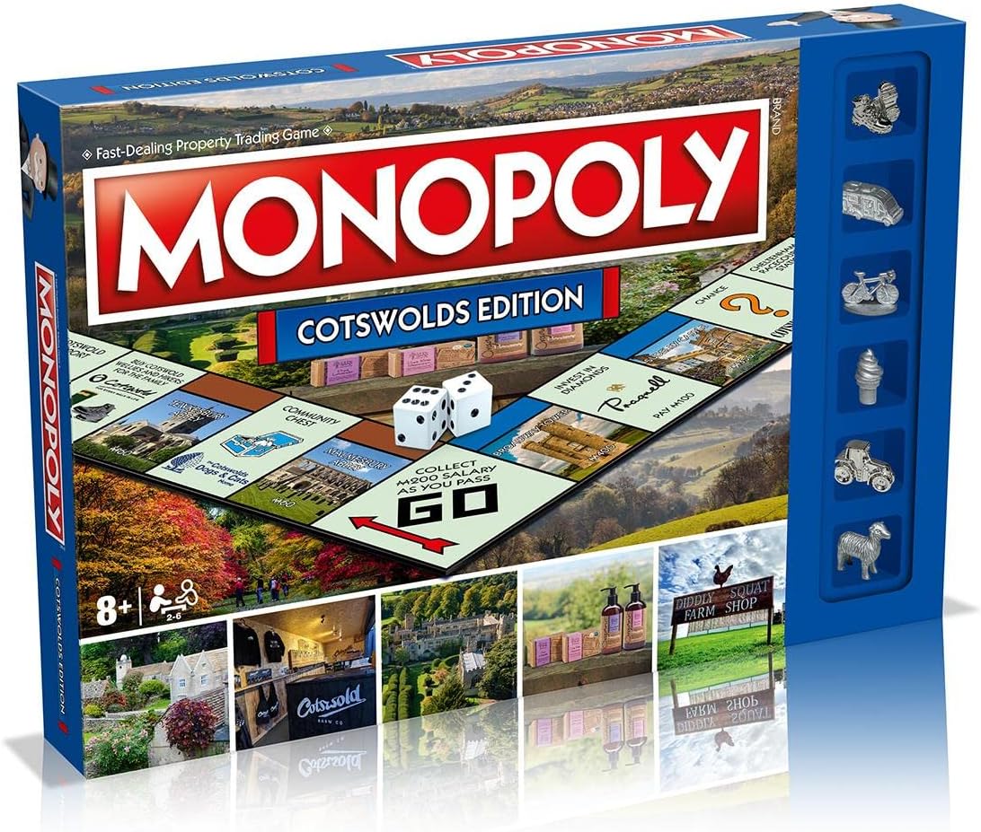 Amazon.com: Cotswolds Monopoly Board Game, Advance to Tewkesbury Abbey ...