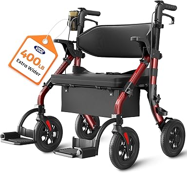 Amazon.com: VOCIC Walkers for Seniors Z59, 2 in 1 Walker Wheelchair ...