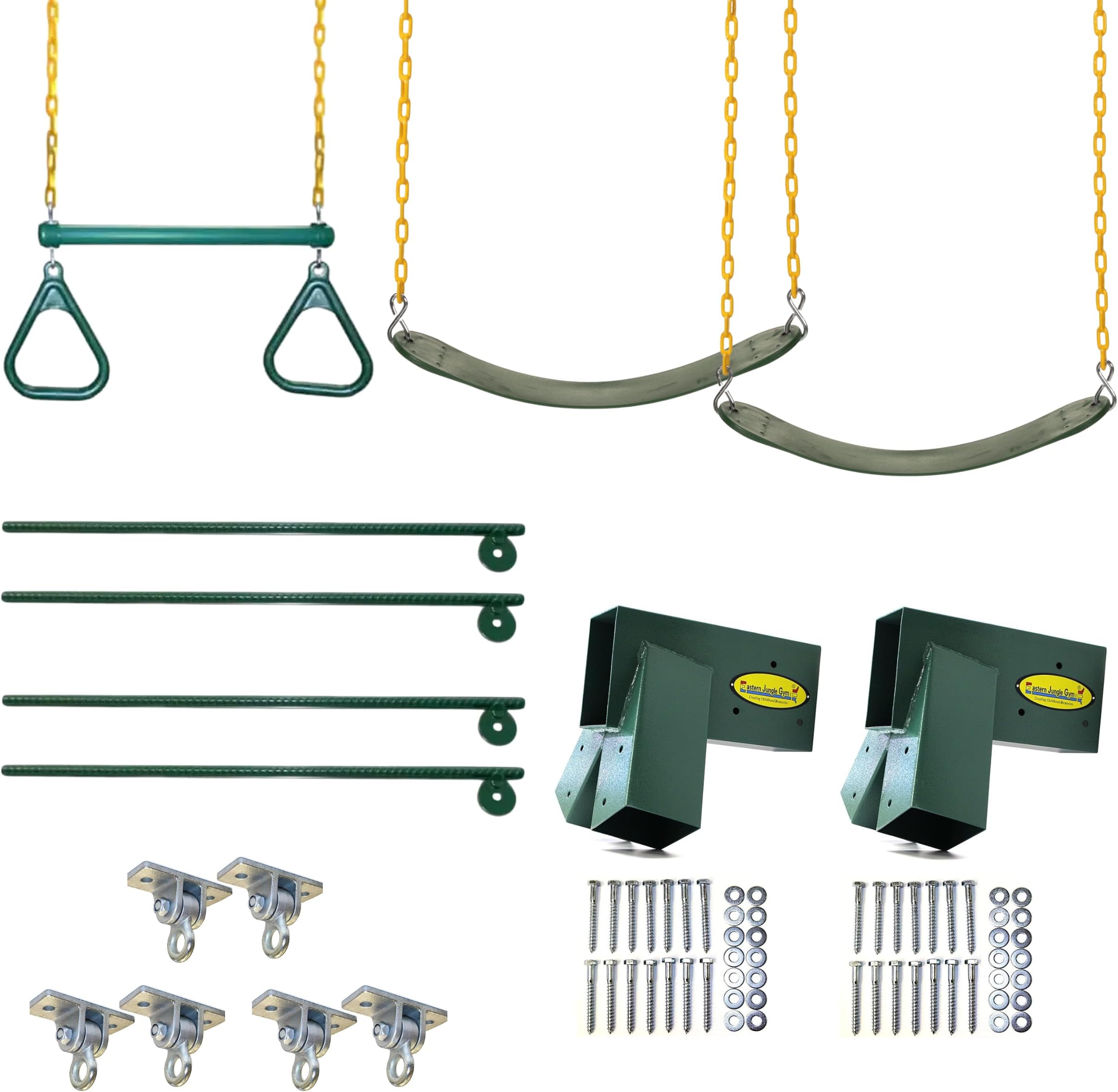 Amazon.com: Eastern Jungle Gym DIY Swing Set Hardware Kit with Easy 1-2 ...