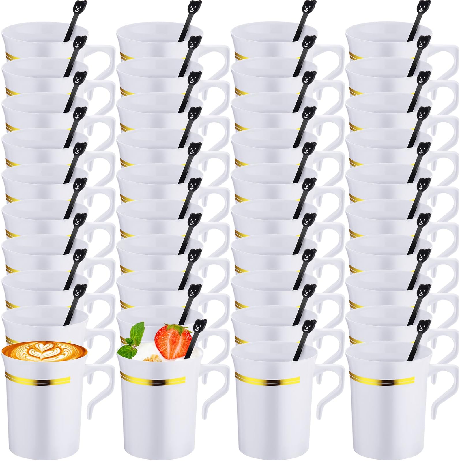 Amazon.com: BloominGoods 50 Heavyweight Disposable White Plastic 8 oz ...