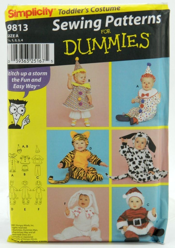 Amazon.com: Simplicity 9813 Toddler's Costumes - Sewing Patterns for ...