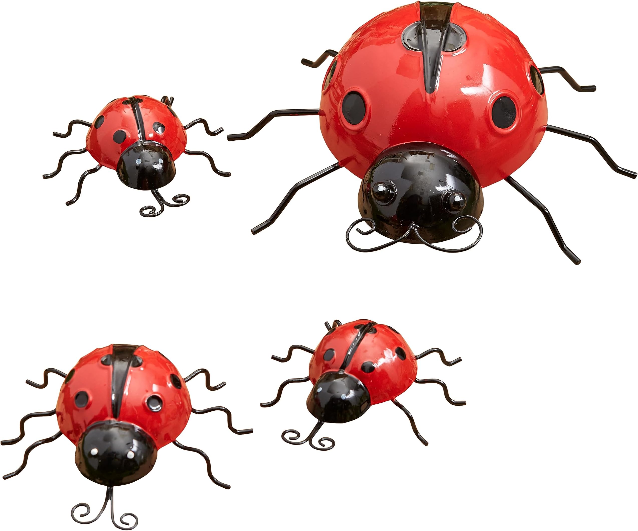 Amazon.com: The Lakeside Collection Metal Ladybug Garden Decorations ...