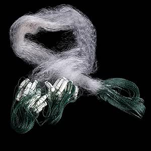 Amazon.com: Cherjoury Fine Fishing Net Style Cast Network with Sinker ...