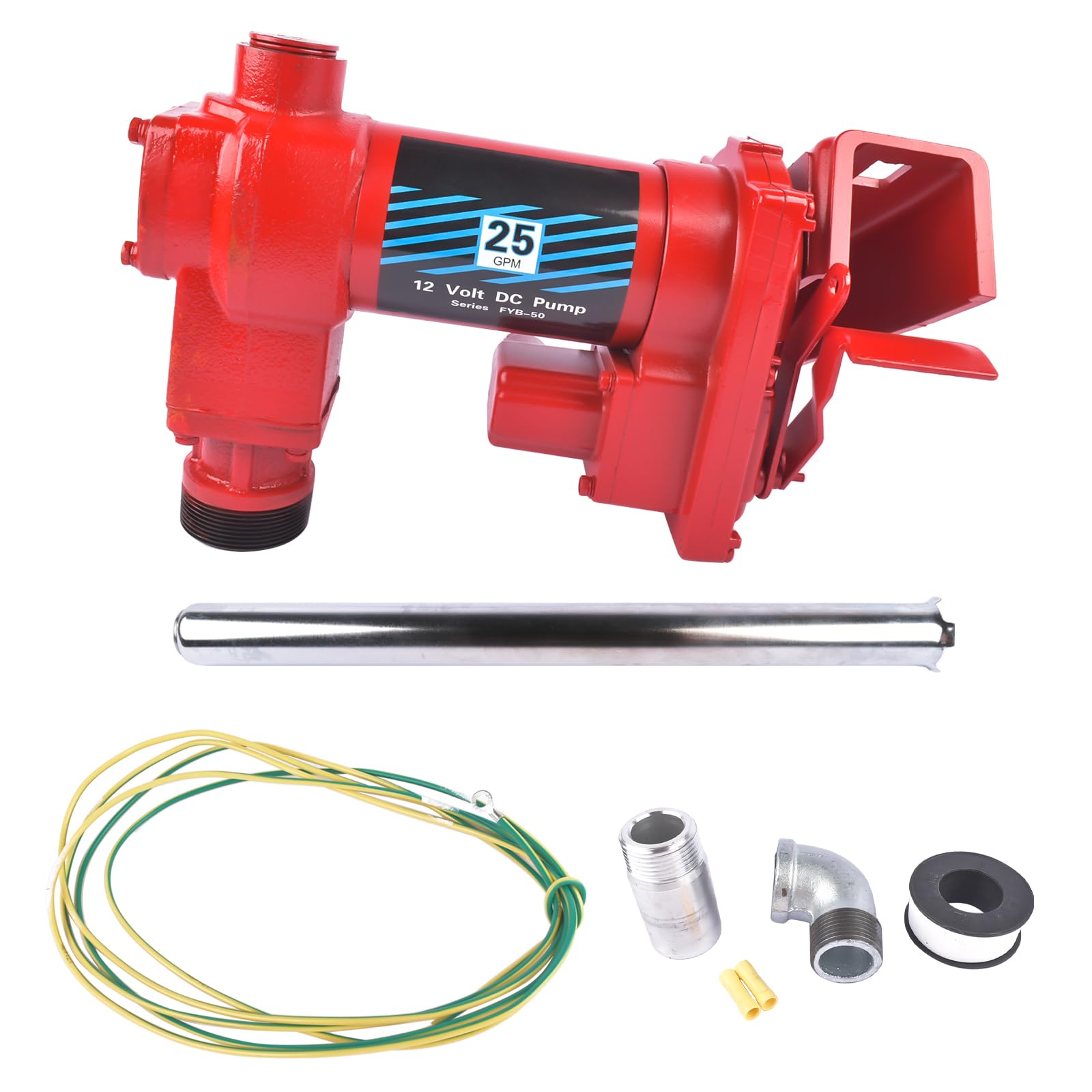 Snapklik.com : 12 Volt 50amp Fuse Red Fuel Transfer Pump Only 25 GPM ...