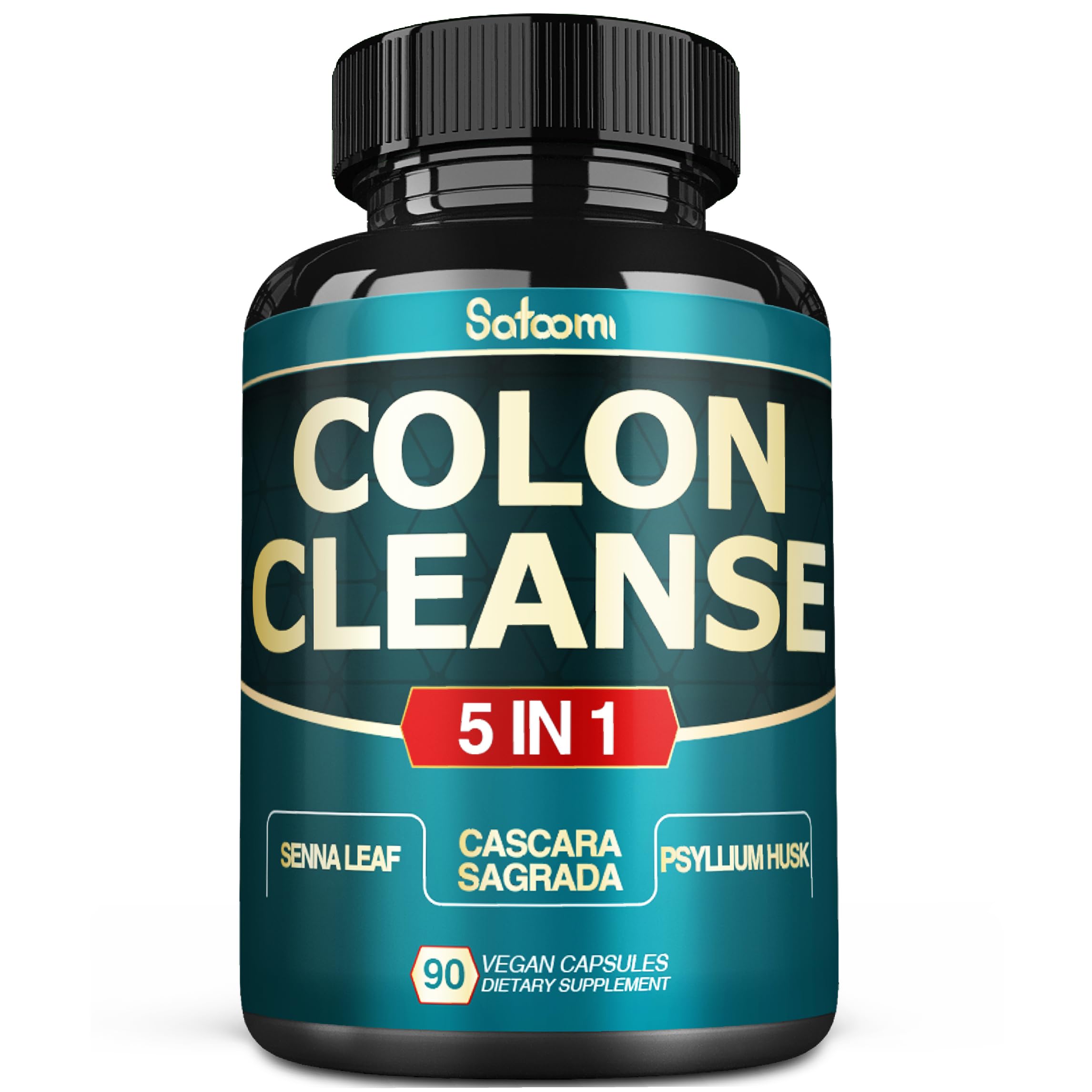 5in1 Herbal Blend Colon Cleanse Capsules - 16000mg Equivalent with ...