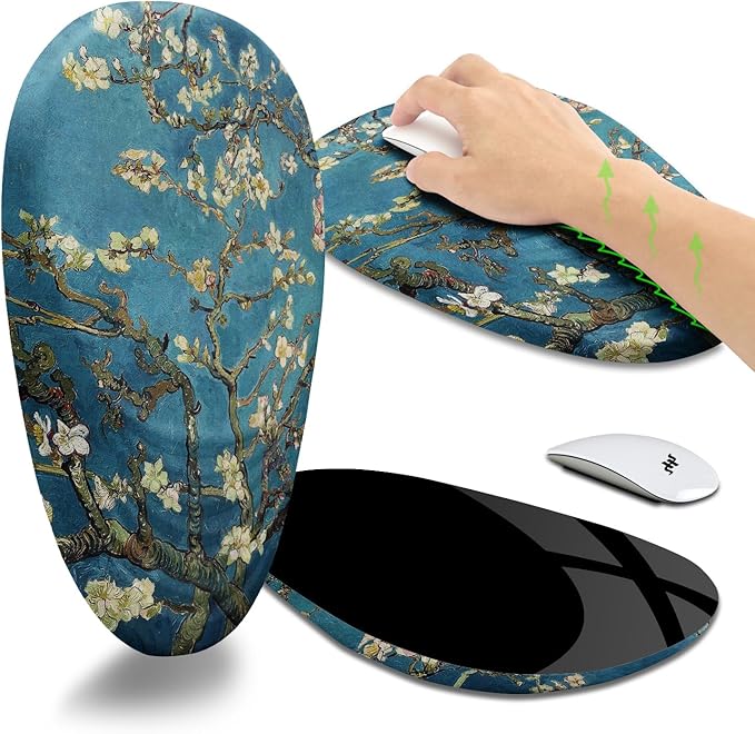 Amazon.com: Hokafenle Ergonomic Mouse Pad Wrist Support with Stepped ...