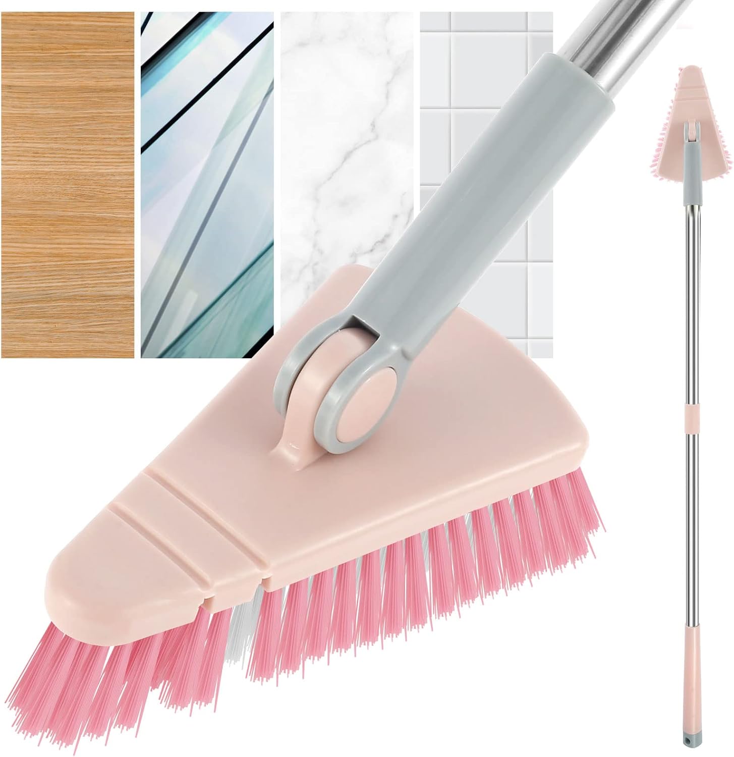 Amazon.com: Shower Cleaning Brush Triangle Floor Brush with Flexible ...