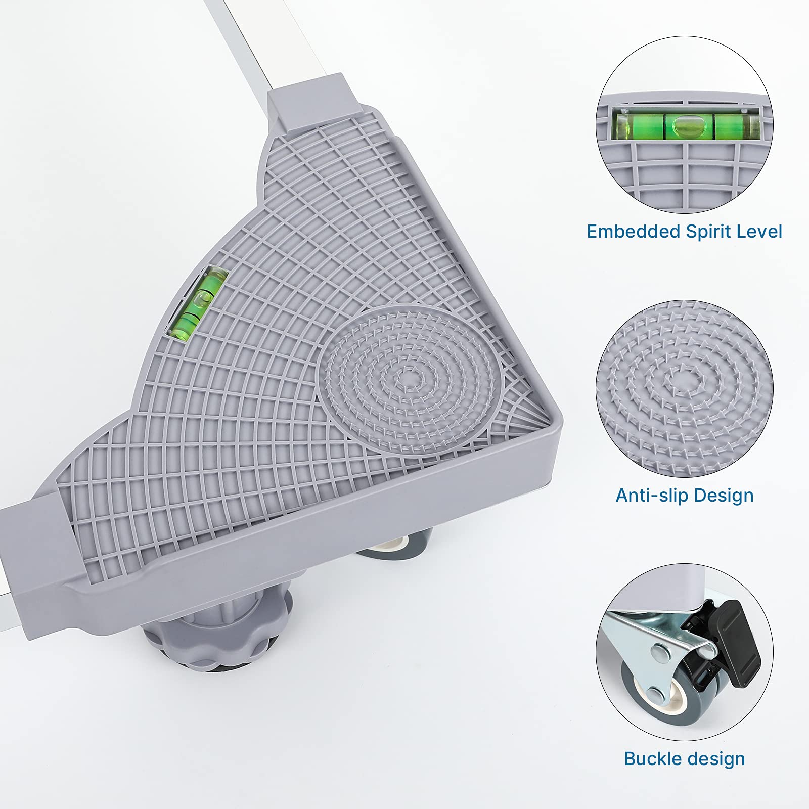 Mini Fridge Stand Mobile Base, Adjustable Washing Machine Stand with 4 ...