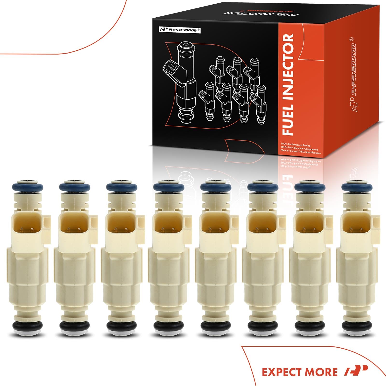 A-Premium Fuel Injectors Compatible with Ford Expedition 2003-2004, V8 ...