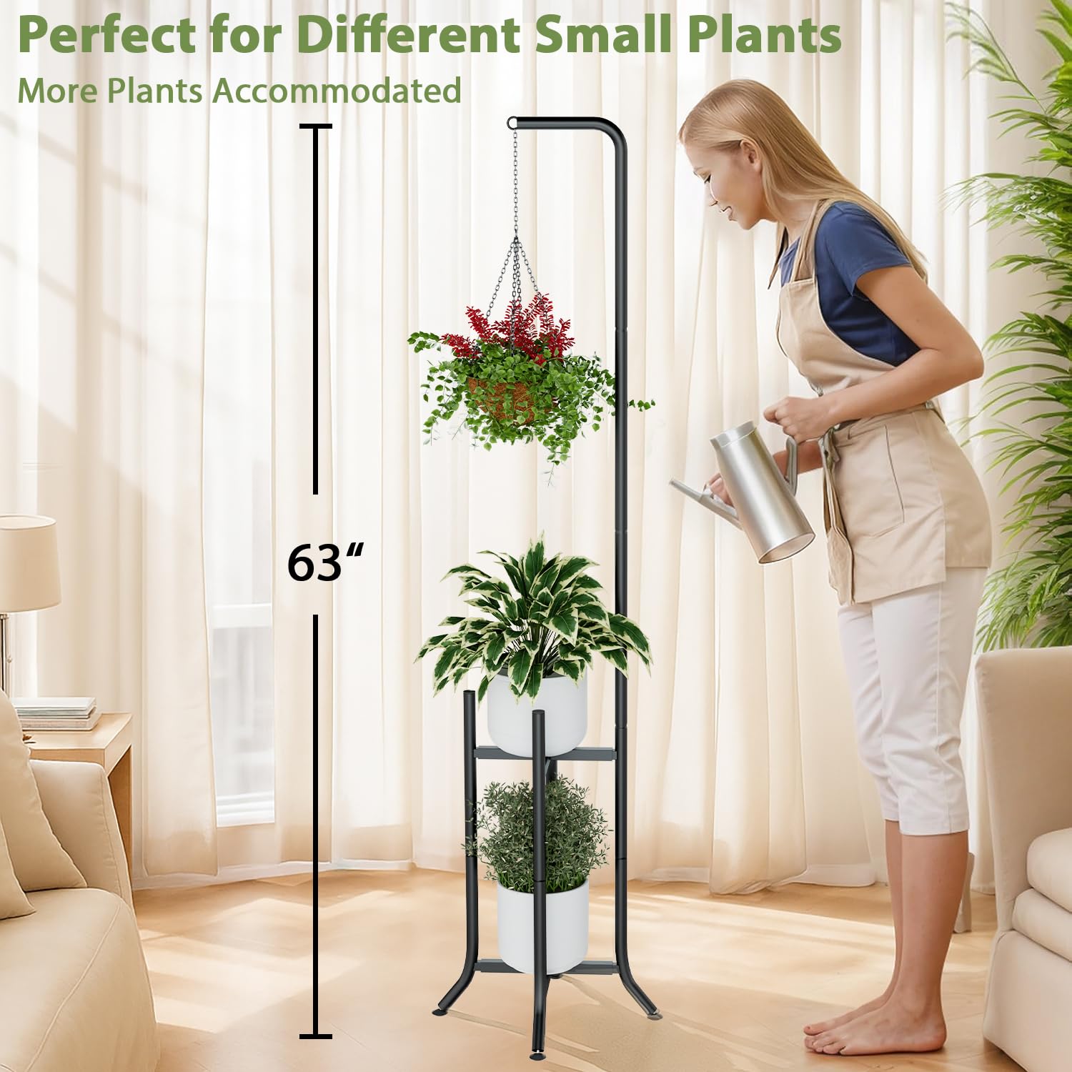 Snapklik.com : Plant Stand Indoor Outdoor, Width Adjustable Tall Tiered ...