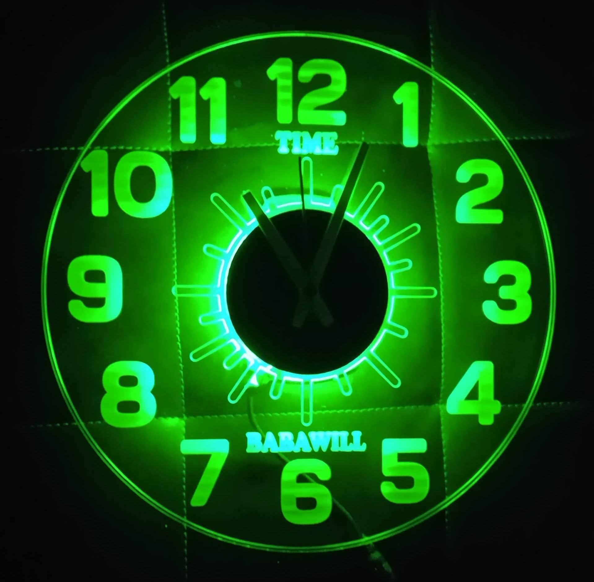 9 Inch Neon Wall Clocks Lavish Home 14 Inch Retro Double Ring Neon