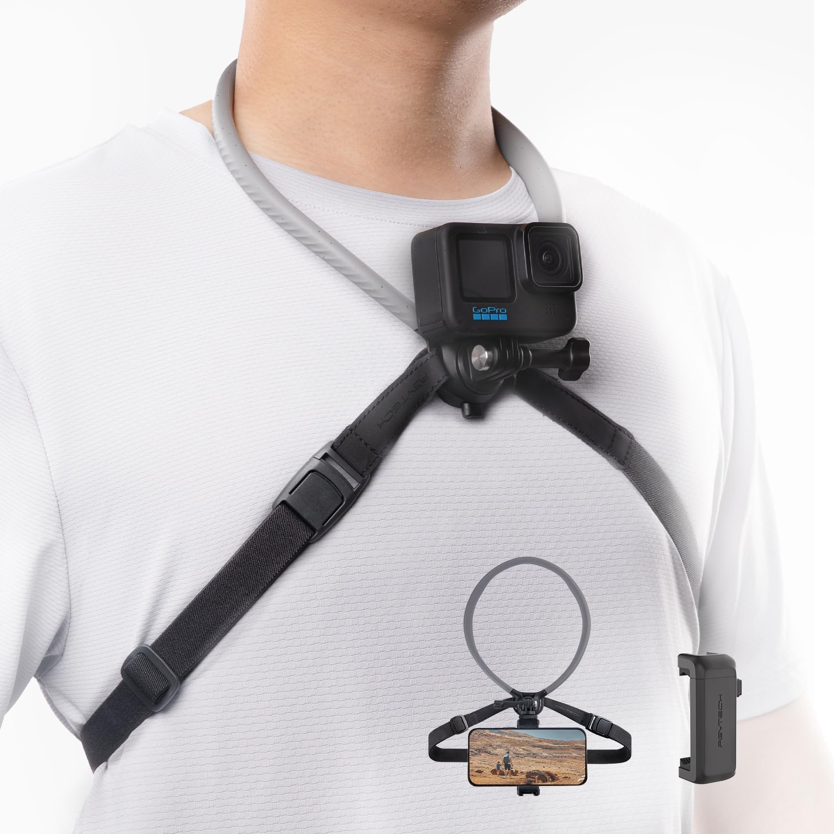 Amazon.com : PGYTECH CapLock Magnetic POV Neck Mount with Phone Clip ...