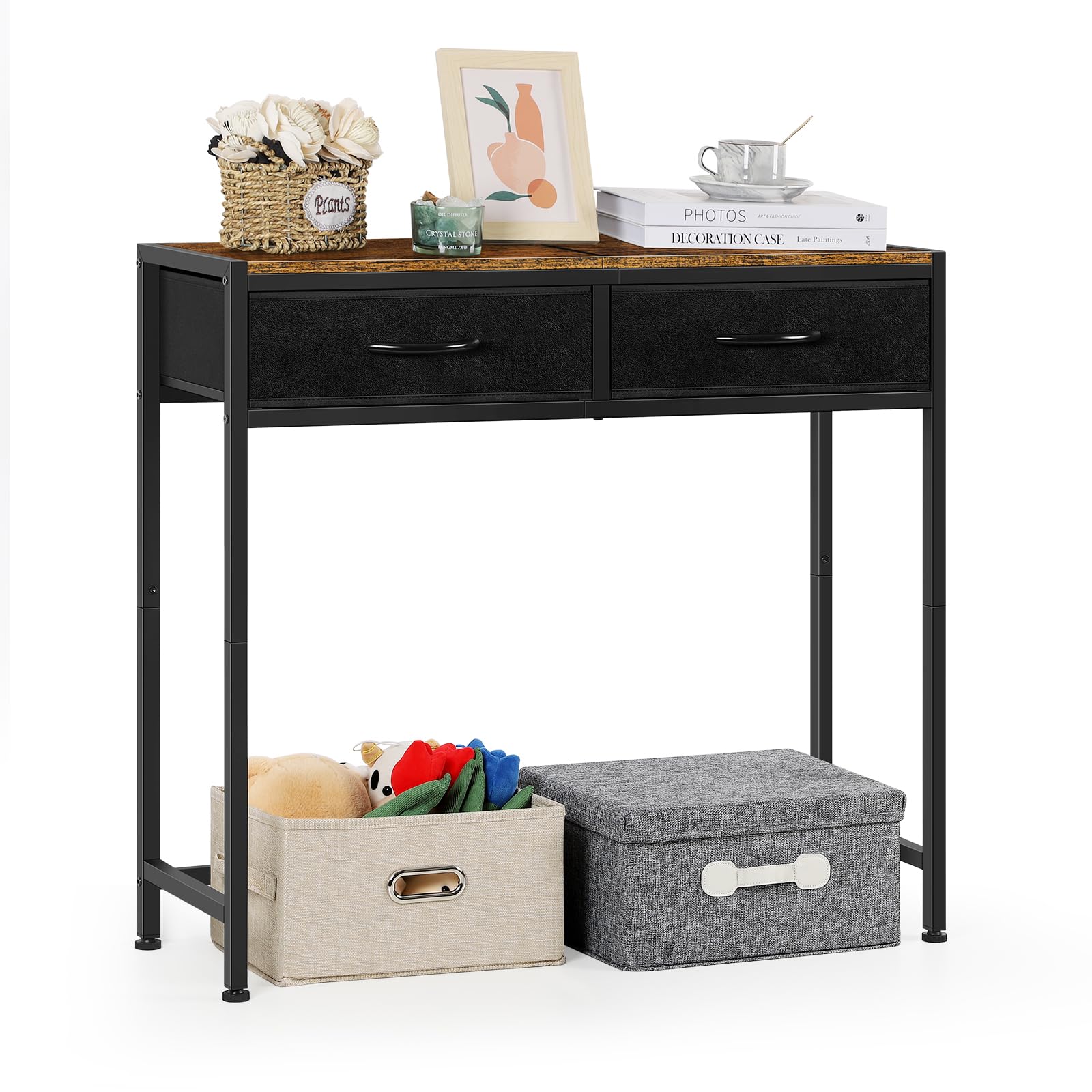 Amazon.com: smusei Narrow Console Table with Drawers 33.5’’ Small ...