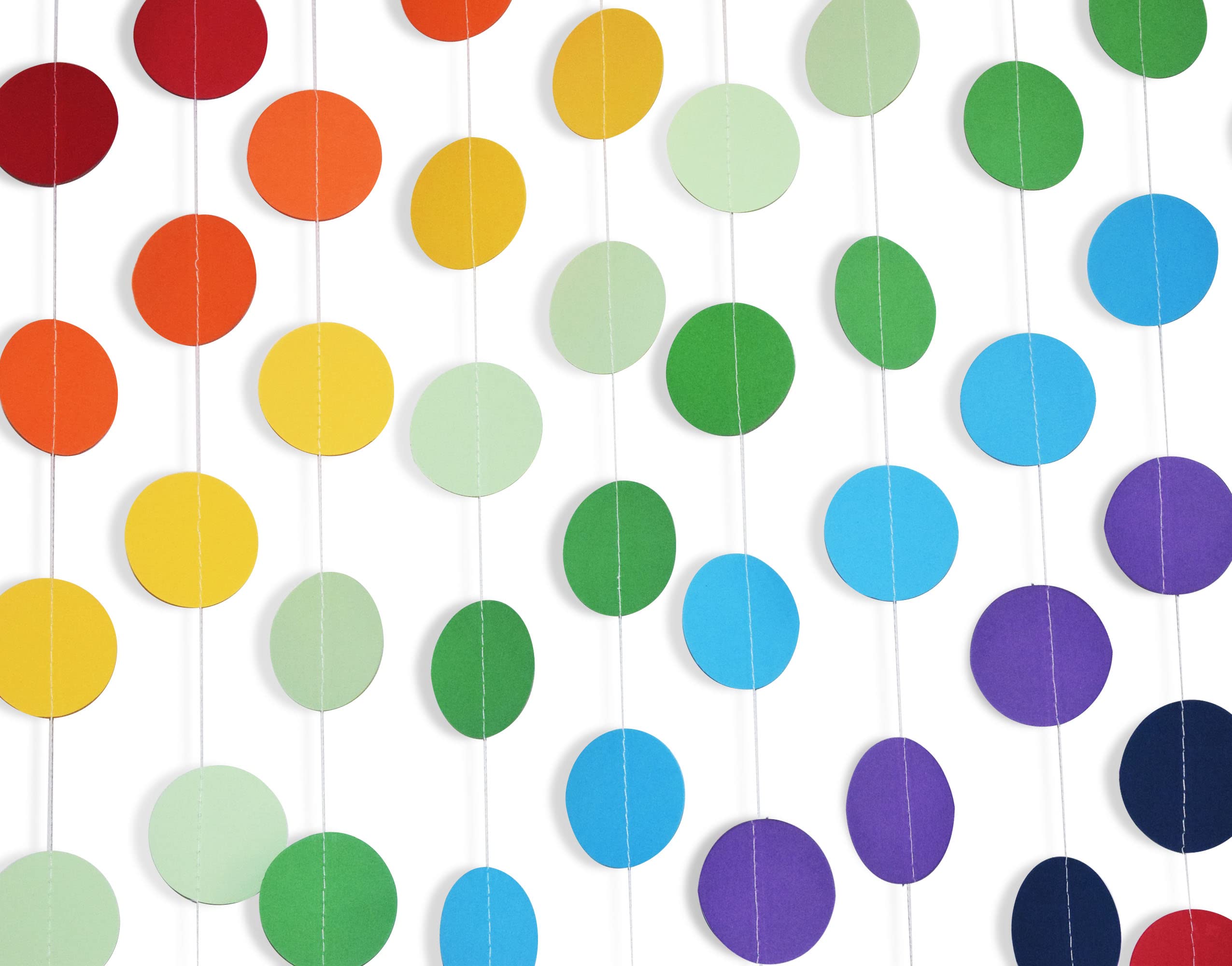 Amazon.com: Rodudu 52.5 Feet Circle Dot String Paper Garland Hanging ...