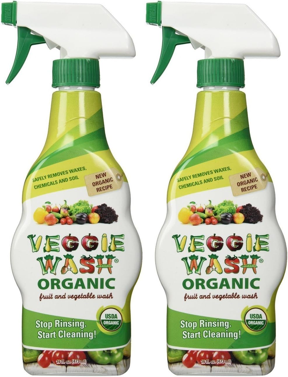 Amazon.com: Veggie Wash 2 Pack Organic Fruit and Vegetable Wash, 16 ...
