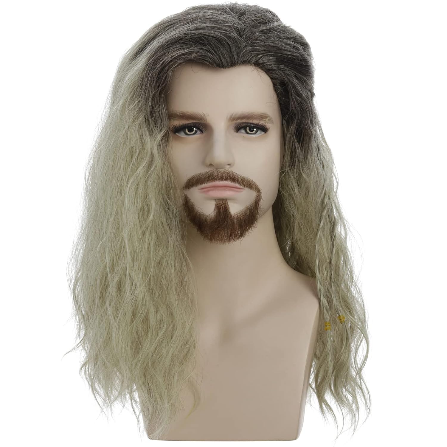Amazon.com: AMZCOS Blonde Cosplay Wig for Adult Men Pre-style Braided ...