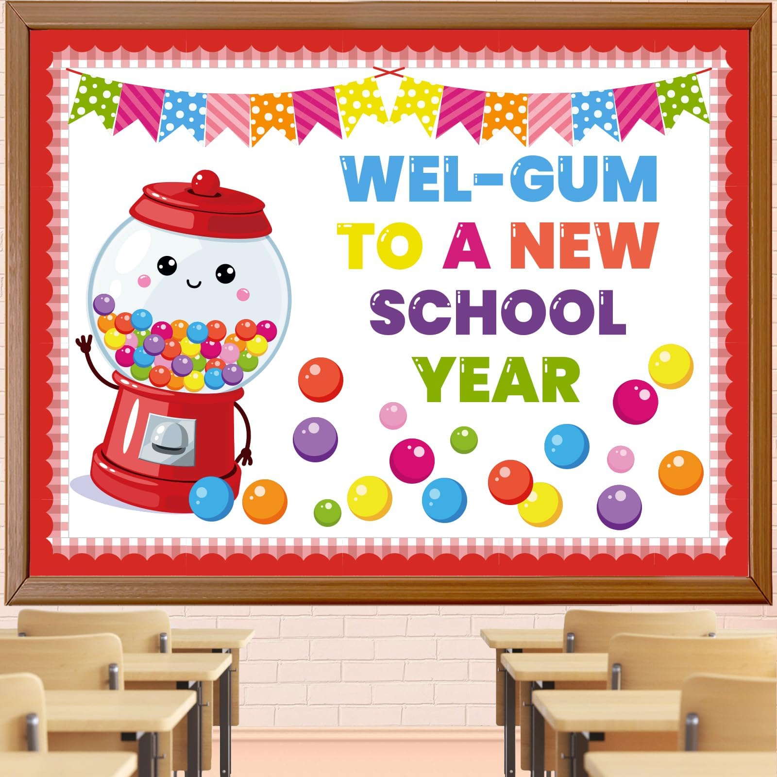 Amazon.com : Colorful Bubble Gumball Bulletin Board Classroom ...